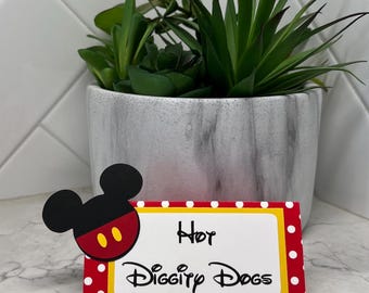 Mickey Mouse Clubhouse, Minnie Mouse Place Cards, Food Labels, Birthday ...