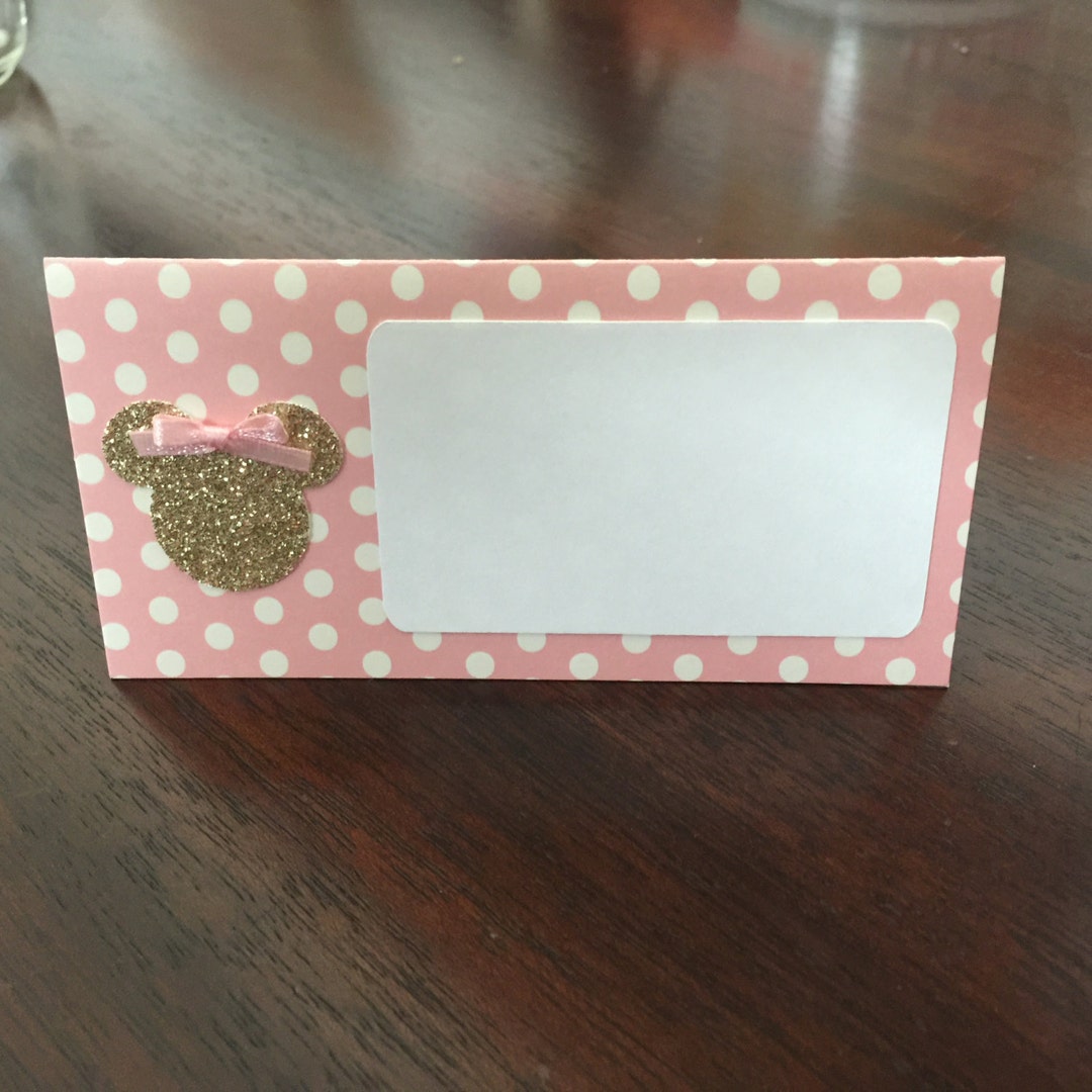 Set of 6 Personalized Minnie Food Labels Minnie Table Tents Minnie ...