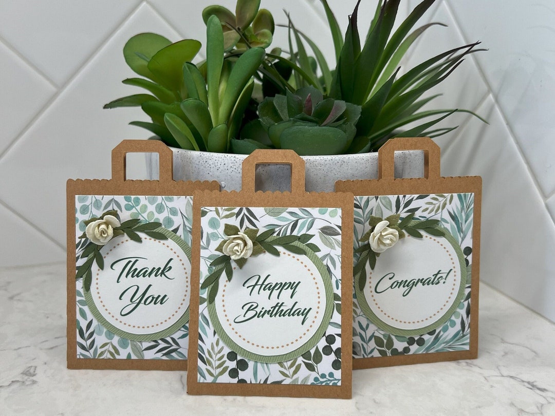 FREE SHIP Gift Card Holder Custom Message Thank You Congrats Happy ...