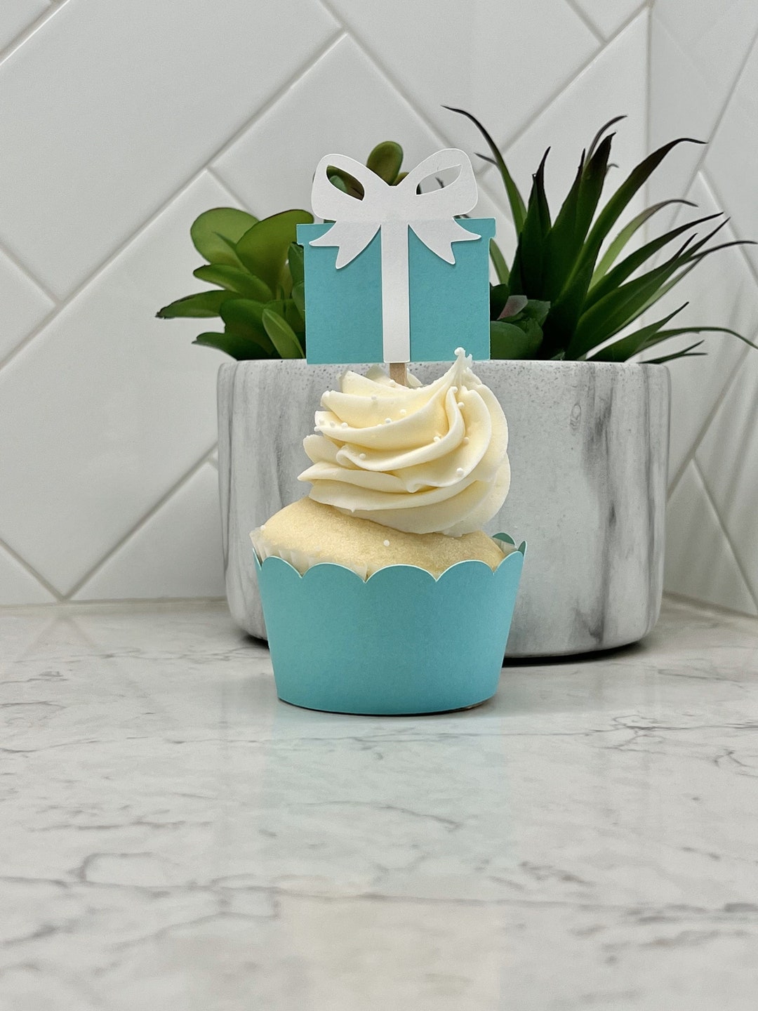 Gift Box Toppers and Wrappers Wedding Baby Shower Bridal Shower Cupcake ...