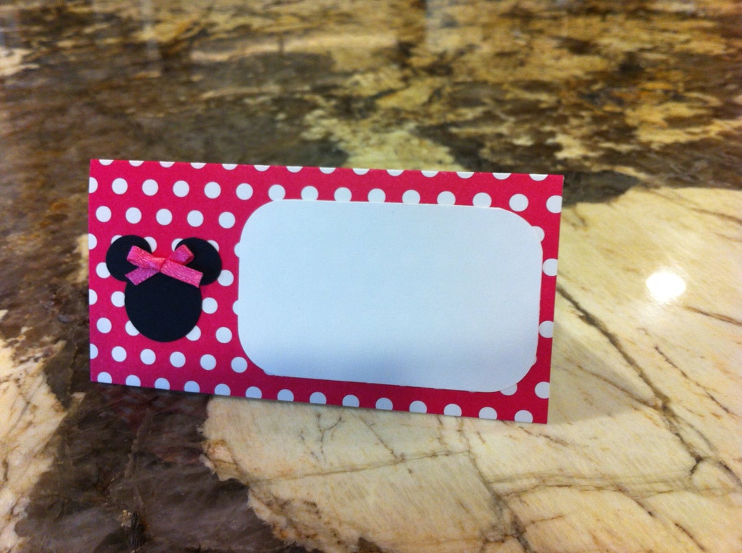 Set of 6 Personalized Minnie Food Labels Minnie Table Tents Minnie ...