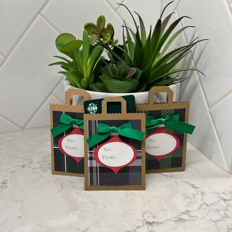 3 Christmas Gift Card Holders - Christmas Gift Card Bag - Xmas Gift ...