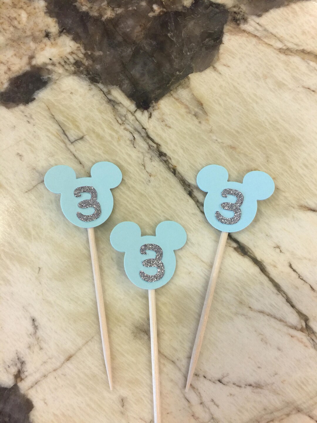 FREE SHIP Mickey Mouse Cupcake Toppers Minnnie Cupcake Picks Birthday ...