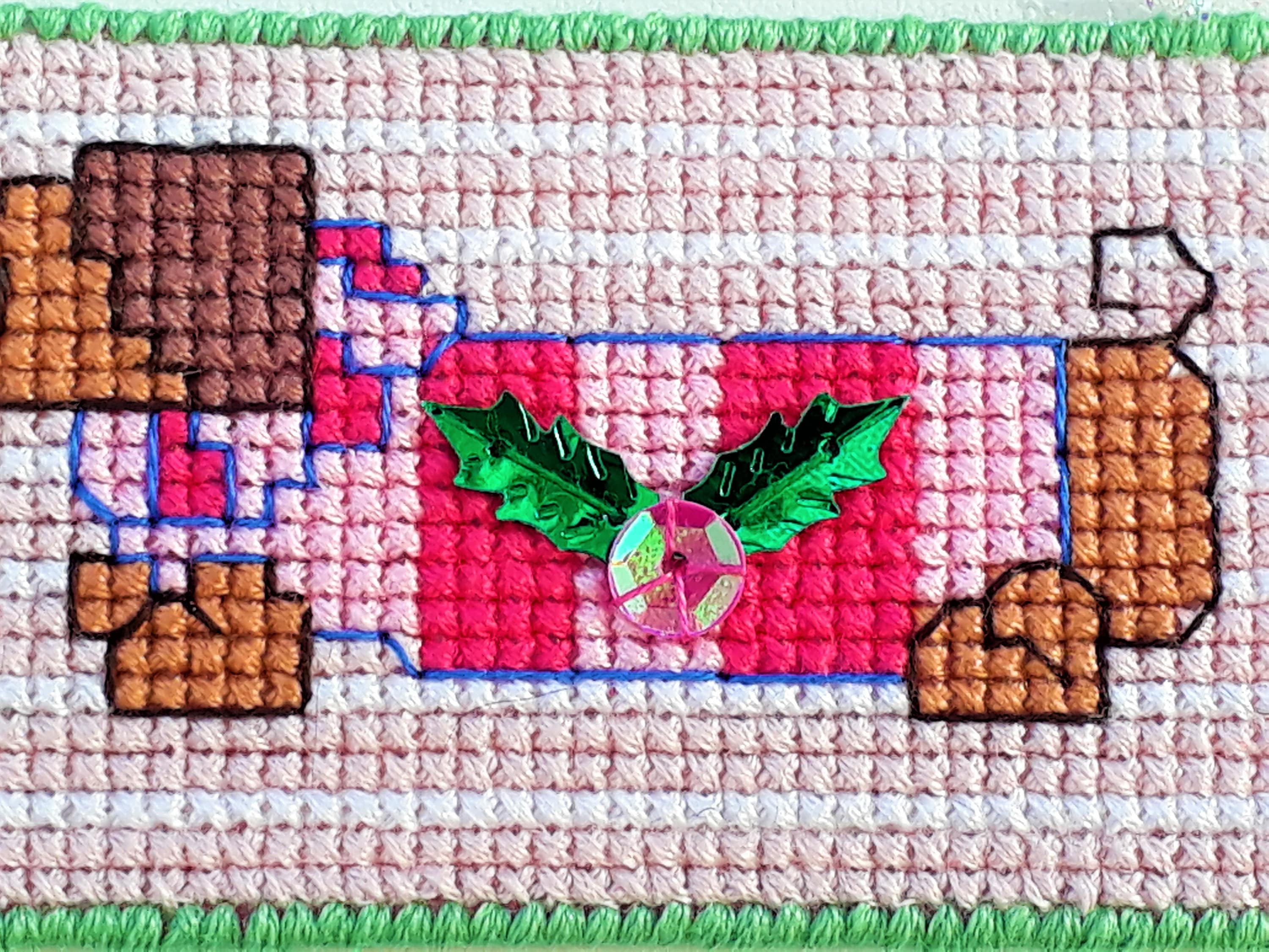 Daschund/sausage Dog/weiner/doxie Cross Stitch Hanging Xmas - Etsy