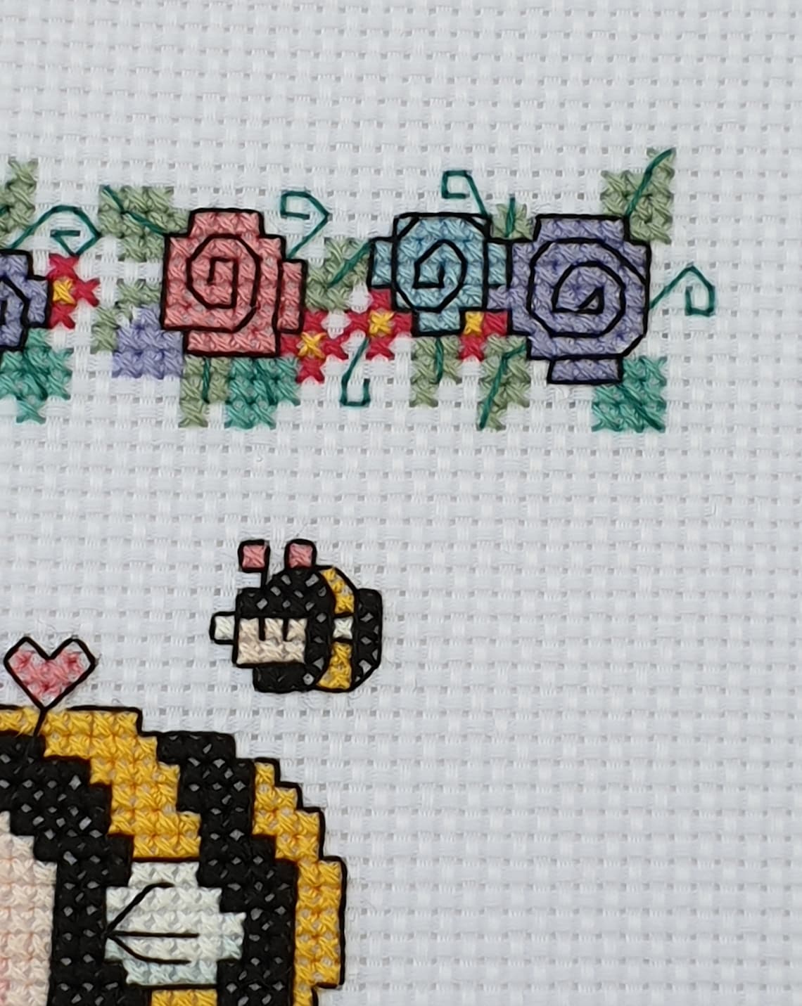 Bee Happy cute Cross stitch Instant Download PDF Pattern/chart | Etsy