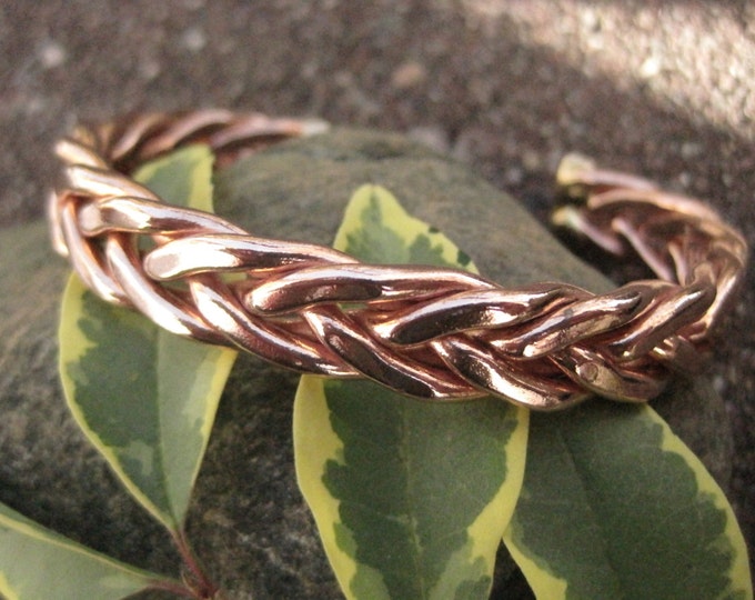 Copper Braided Bracelet - Etsy