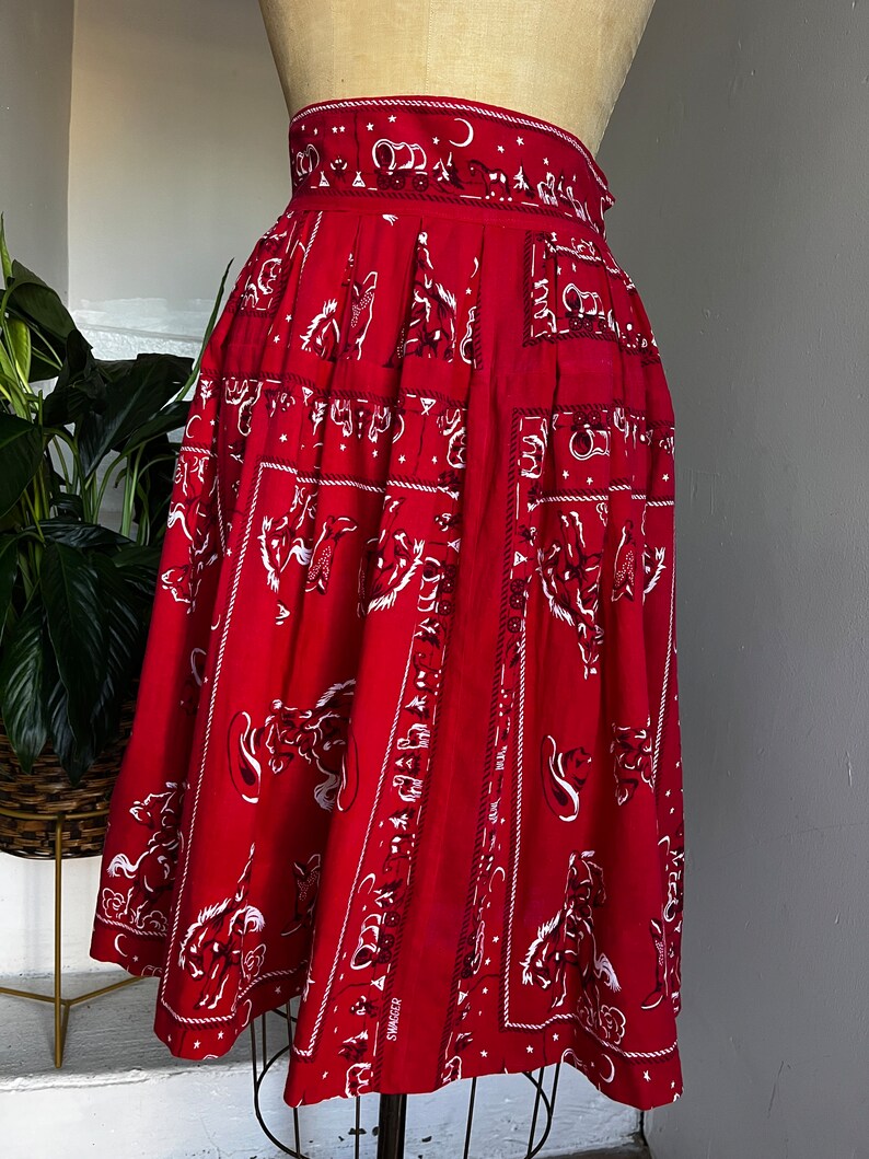 Rare 1950s Hand Made Swagger Bandana Skirt Vintage Bandana - Etsy