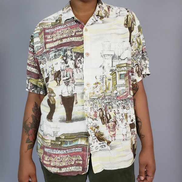 90s Button up Shirt - Etsy