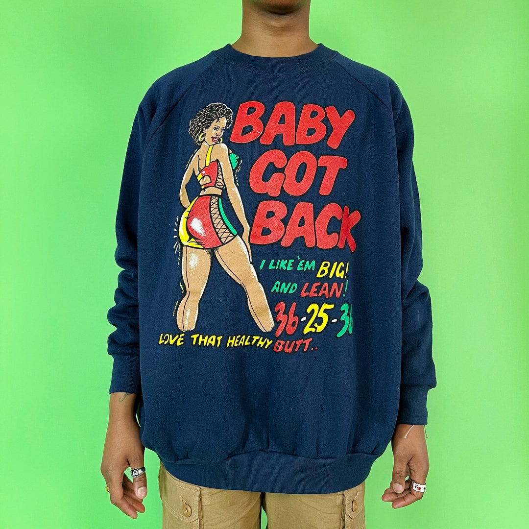 RARE 1990's Sir-mix-a-lot Crew Neck Sweatshirt 2XL Adult - Navy Blue ...