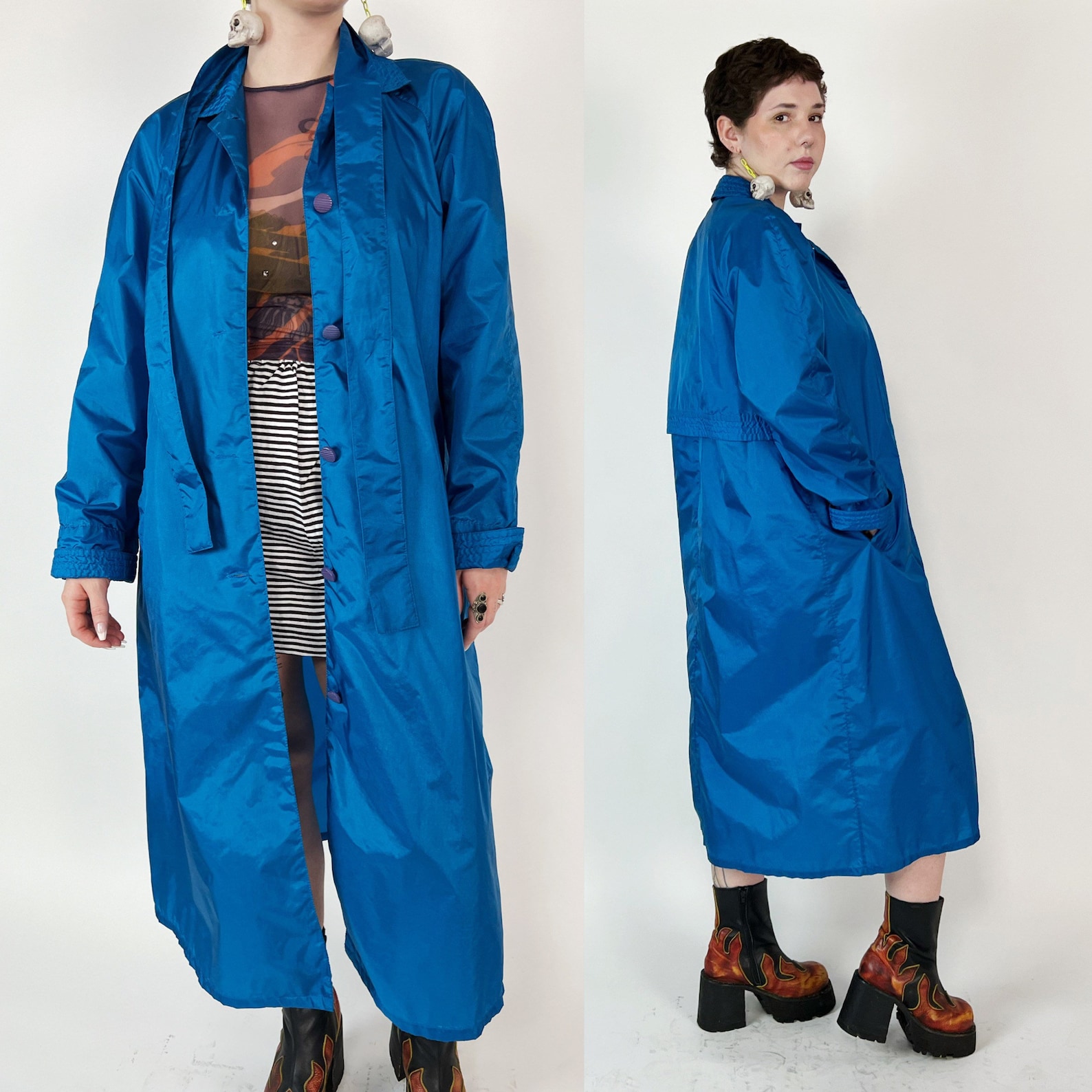 80's Vintage Totes Trench Coat Duster W/ Belt Medium 8/10 - Etsy