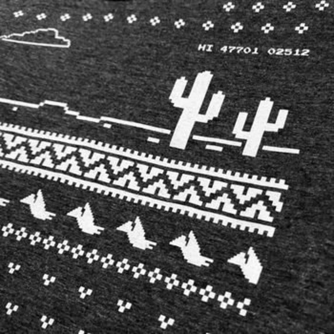 Mens / Glow in the Dark / Google Dino T-shirt / Offline Google Dinosaur ...