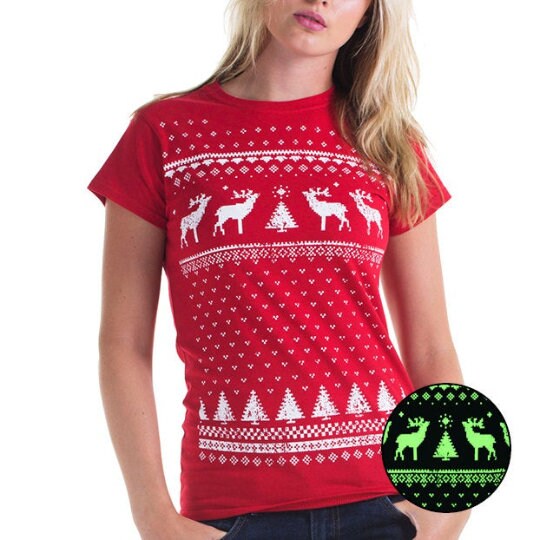 Womens / Festive / Christmas / Christmas Jumper Style Tee / Christmas T ...