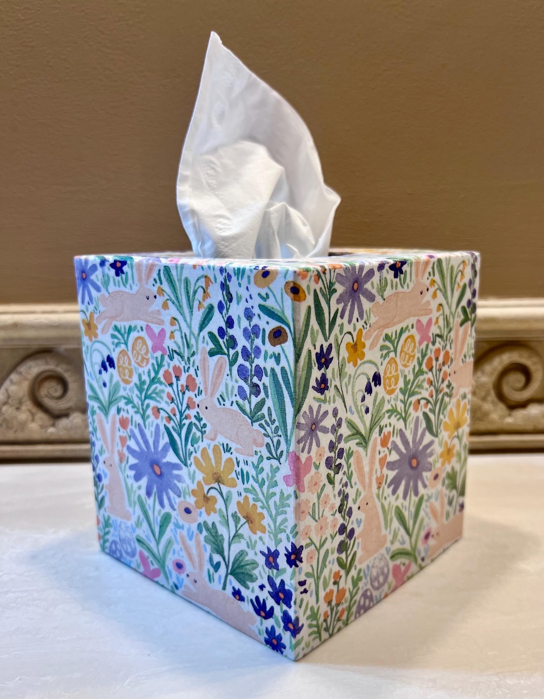 Easter Meadow Tissue Box Cover - Etsy
