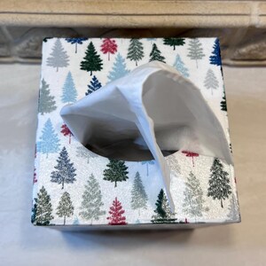Nordic Forest Tree Tissue Box Cover - Etsy
