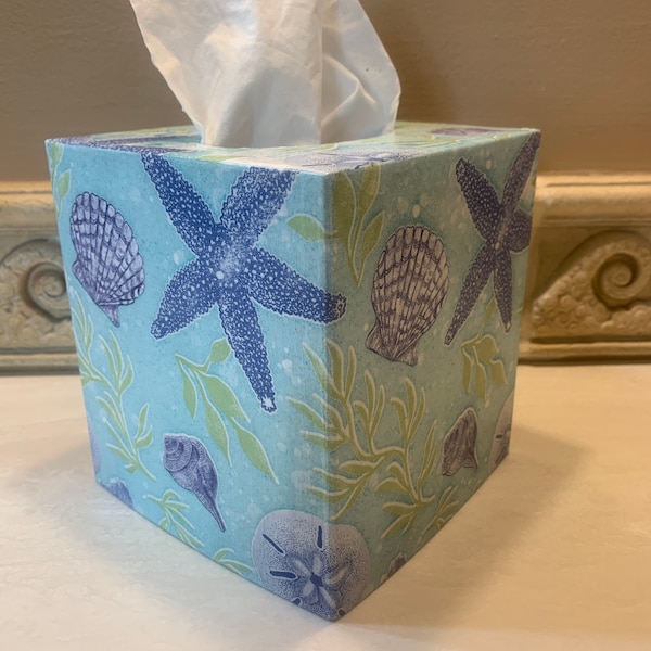 Sea Shell Tissue Box - Etsy