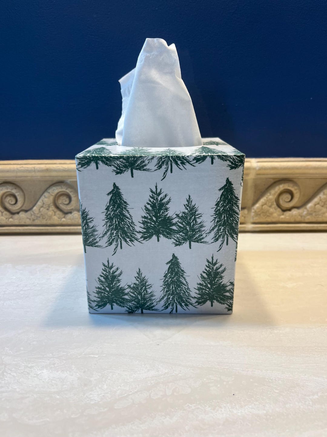 Evergreen Trees Tissue Box Cover - Etsy