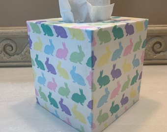 Bunny and Chicks Tissue Box Cover - Etsy