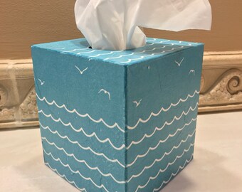 Teal Tissue Box | Etsy
