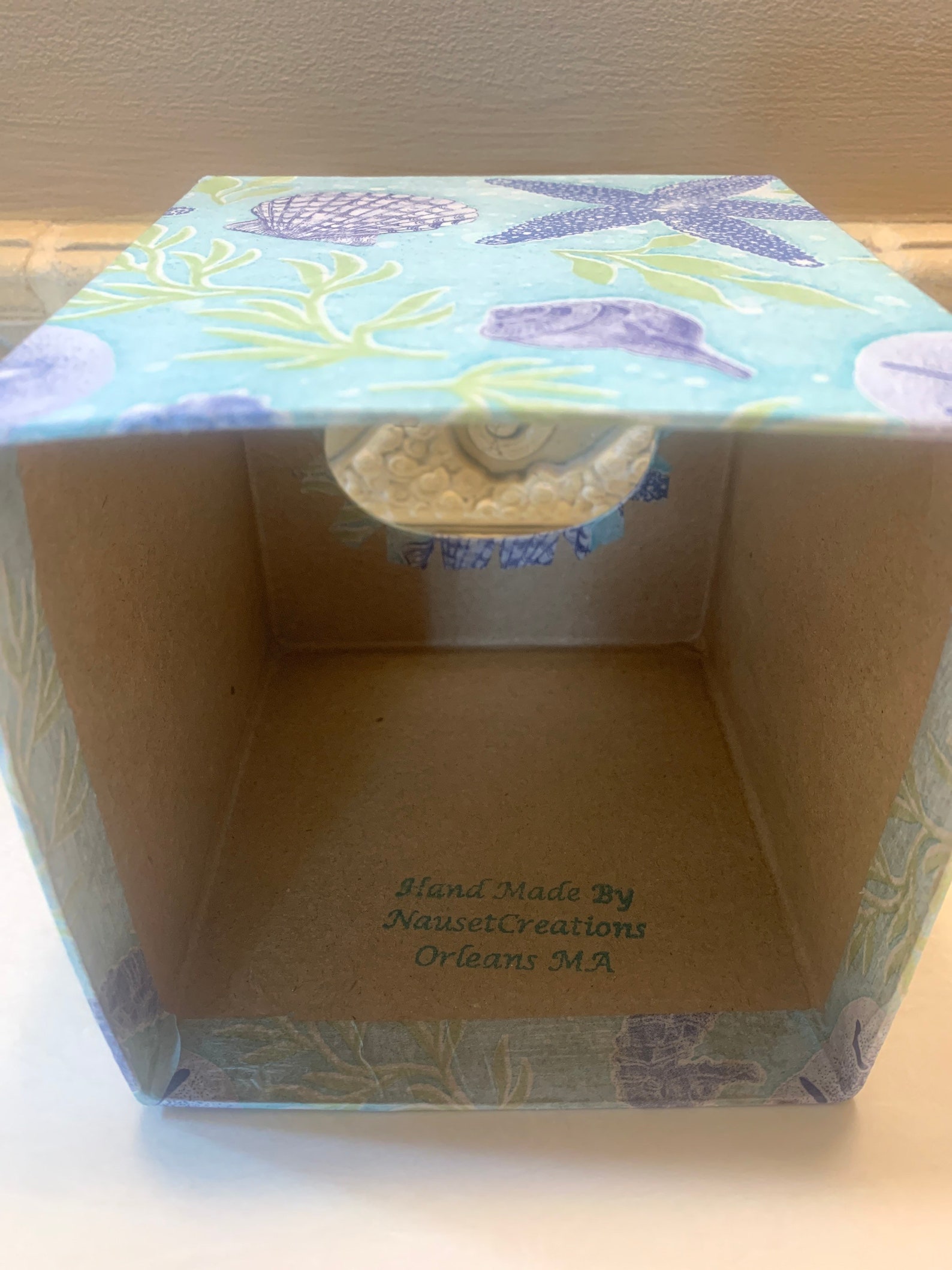 Teal Background Beach Inspired Sea Shell Starfish Sand - Etsy