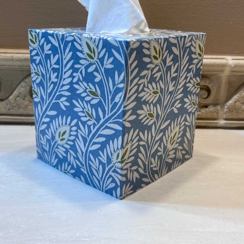 Blue Stone Tissue Holder - Etsy
