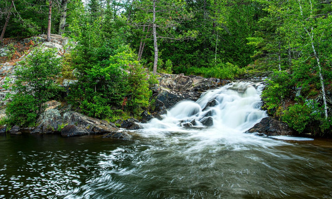 12 Foot Falls Waterfall Photograph; Marinette County, Wisconsin; Twelve ...