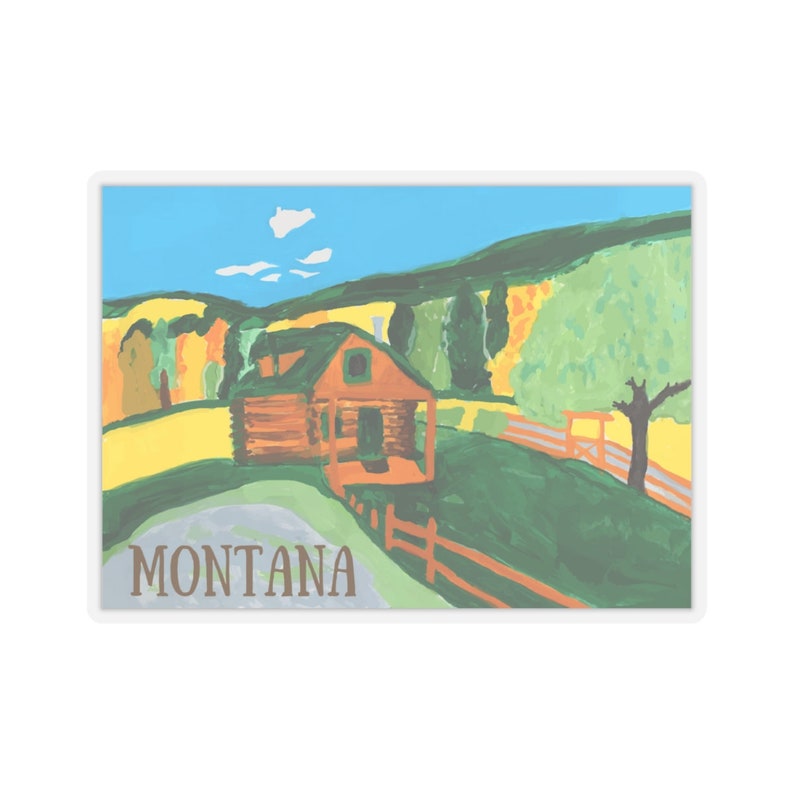 Montana Stickers, Montana Travel Sticker, State Souvenir, Montana ...