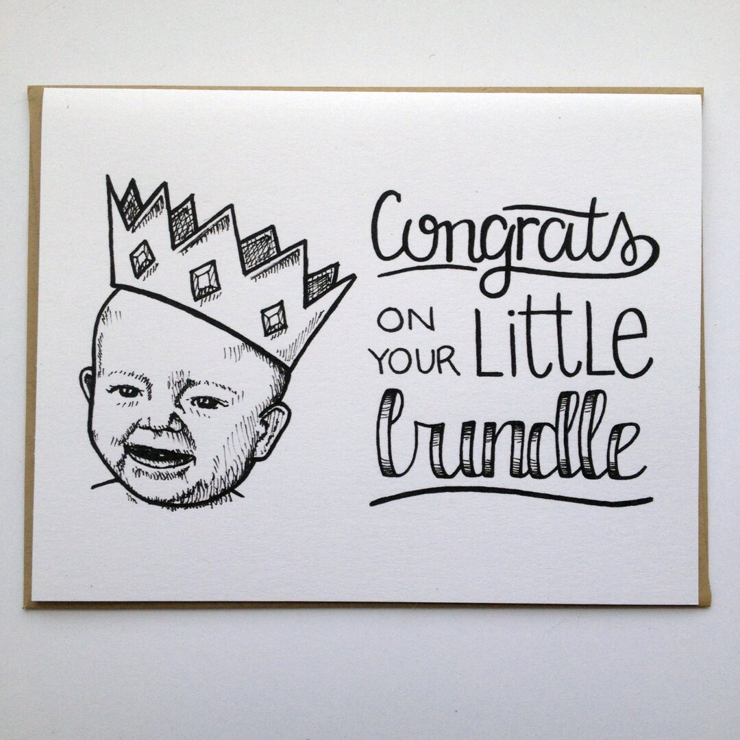 Congrats on Your Little Bundle Hand Lettered Greeting Card - Etsy