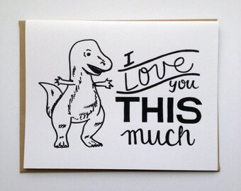Funny Printable Dinosaur I Love You This Much Big Head Little Arms T ...