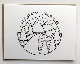 Happy Trails Greeting Card - Etsy