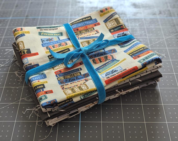 Bookish Fat Quarter Bundle, 5 Education Themed, Book Themed Fat ...
