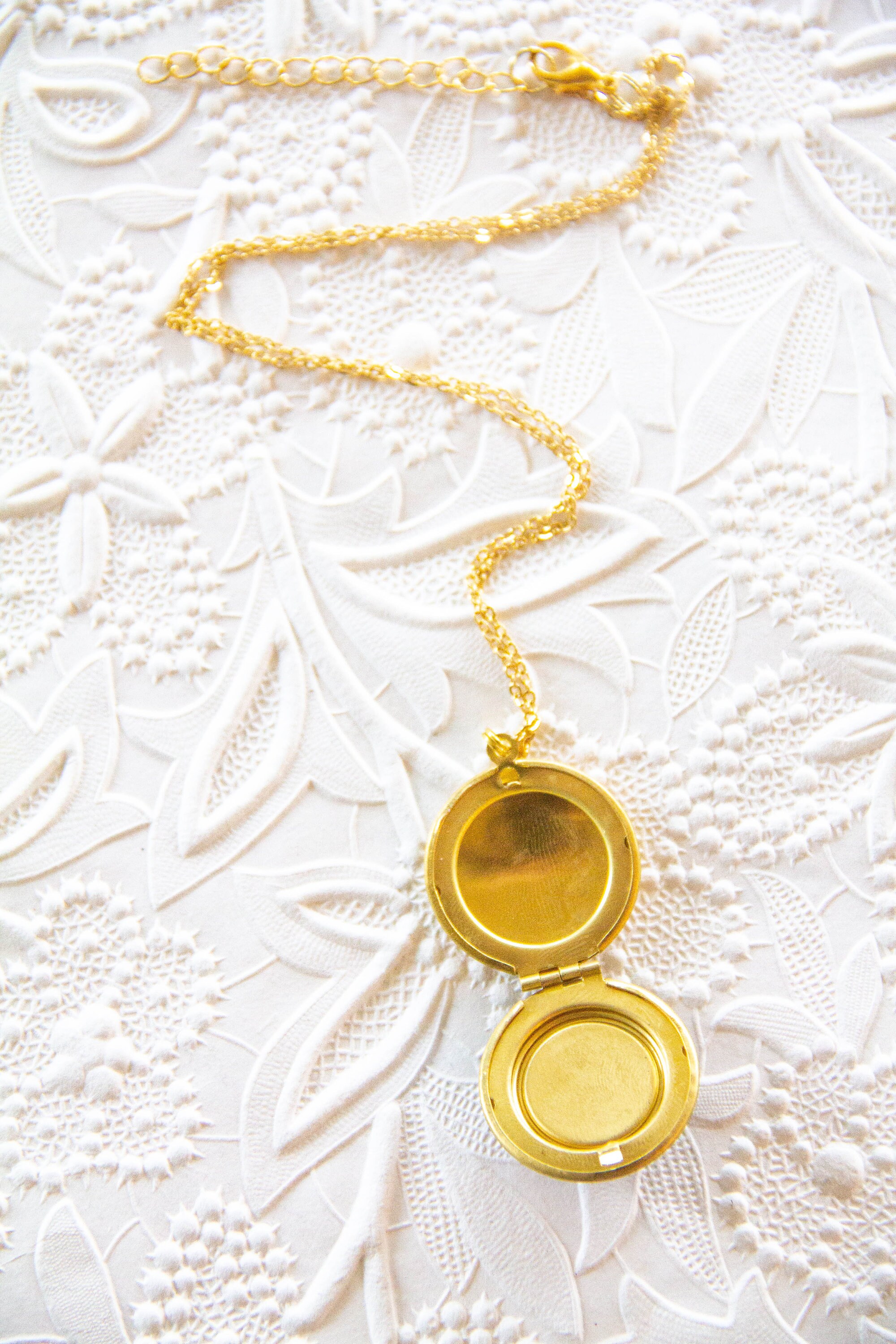 Liberty of London Fabric Button Locket Necklaces- With Gold Chain ...