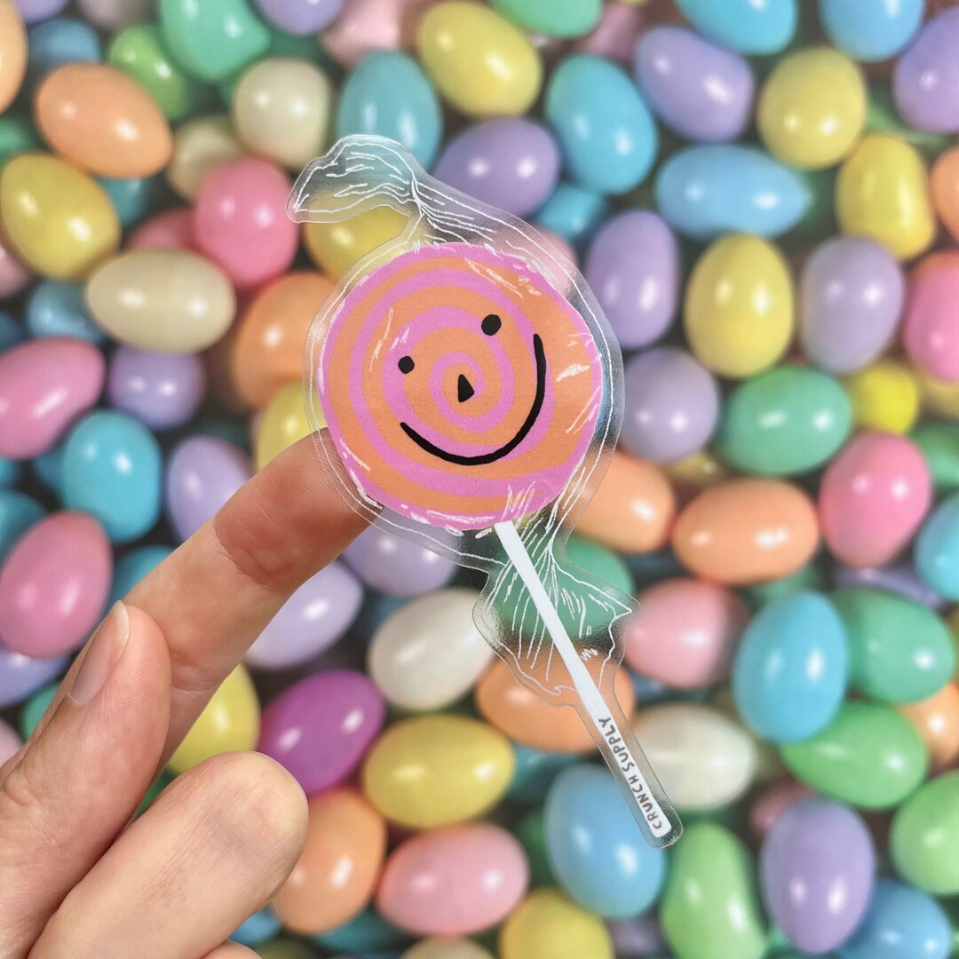 Lollipop Clear Vinyl Sticker - Etsy