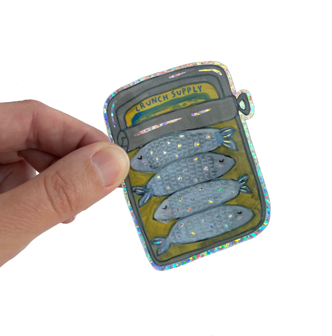 Sardines Tin Glitter Sticker - Etsy