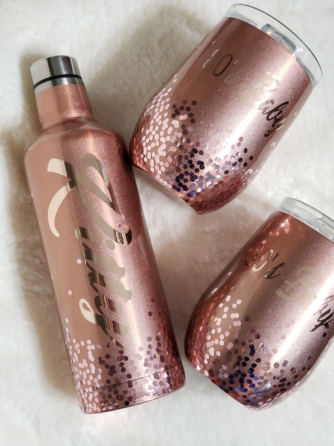 Rose Gold Wine Set - Etsy