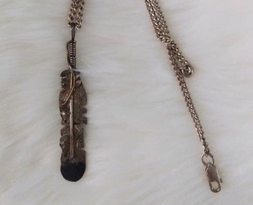 Vintage Native Feather Necklace Navajo - Etsy