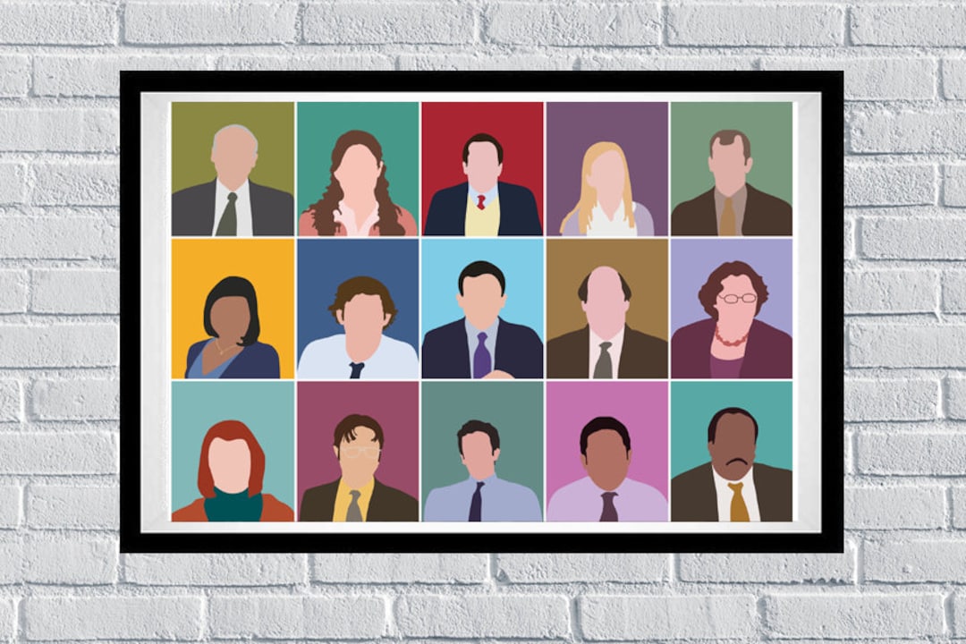 The Office Characters and Cast Poster Pam Beesly Jim Halpert Michael ...
