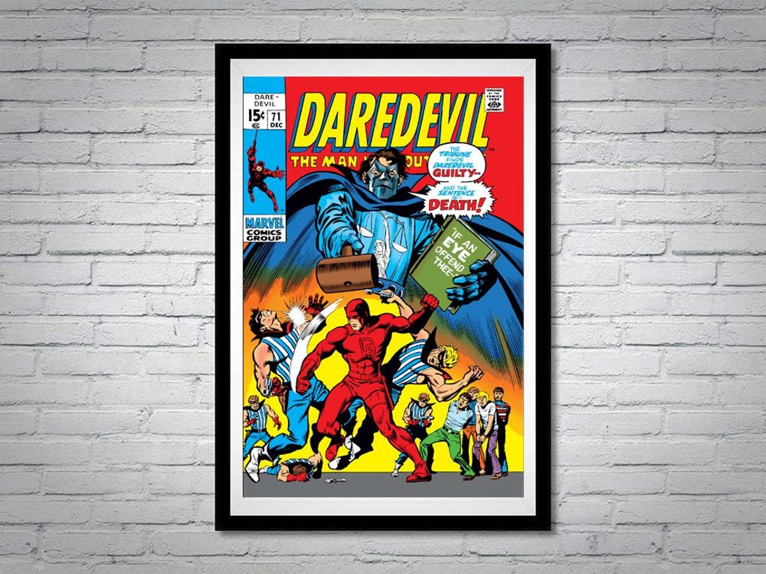 Daredevil the Man Without Fear Comic Book Poster Issue 71 Tribune Matt ...