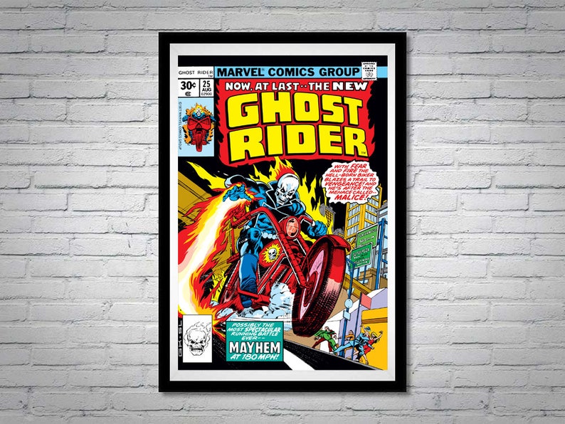 Ghost Rider Issue 25 Comic Book Poster Hellbike Motorcycle Malice - Etsy