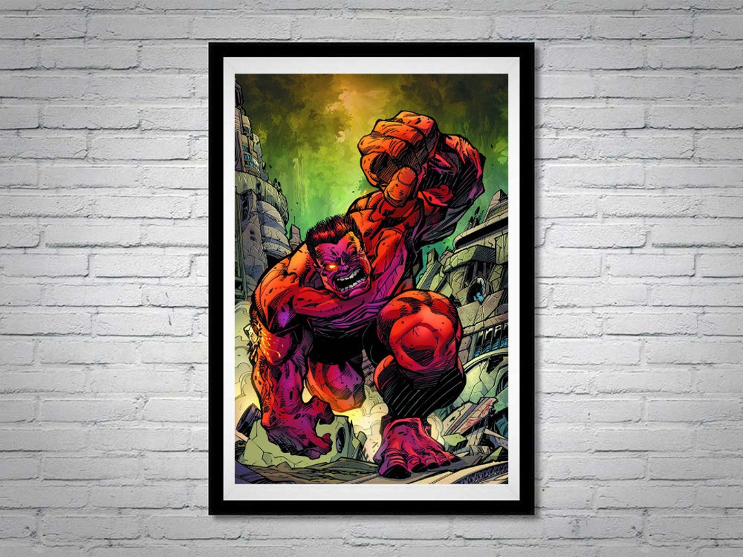 Red Hulk Comic Poster Thaddeus 'thunderbolt' Ross - Etsy