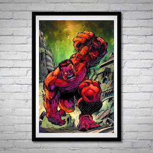 Red Hulk Comic Poster Thaddeus 'thunderbolt' Ross - Etsy
