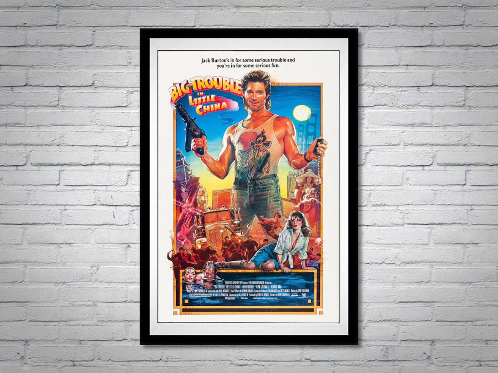 Big Trouble in Little China Movie Poster Kurt Russell Kim Cattrall - Etsy