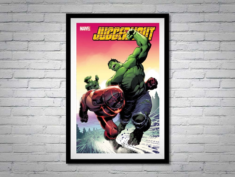 The Juggernaut Fights the Incredible Hulk Comic Poster - Etsy
