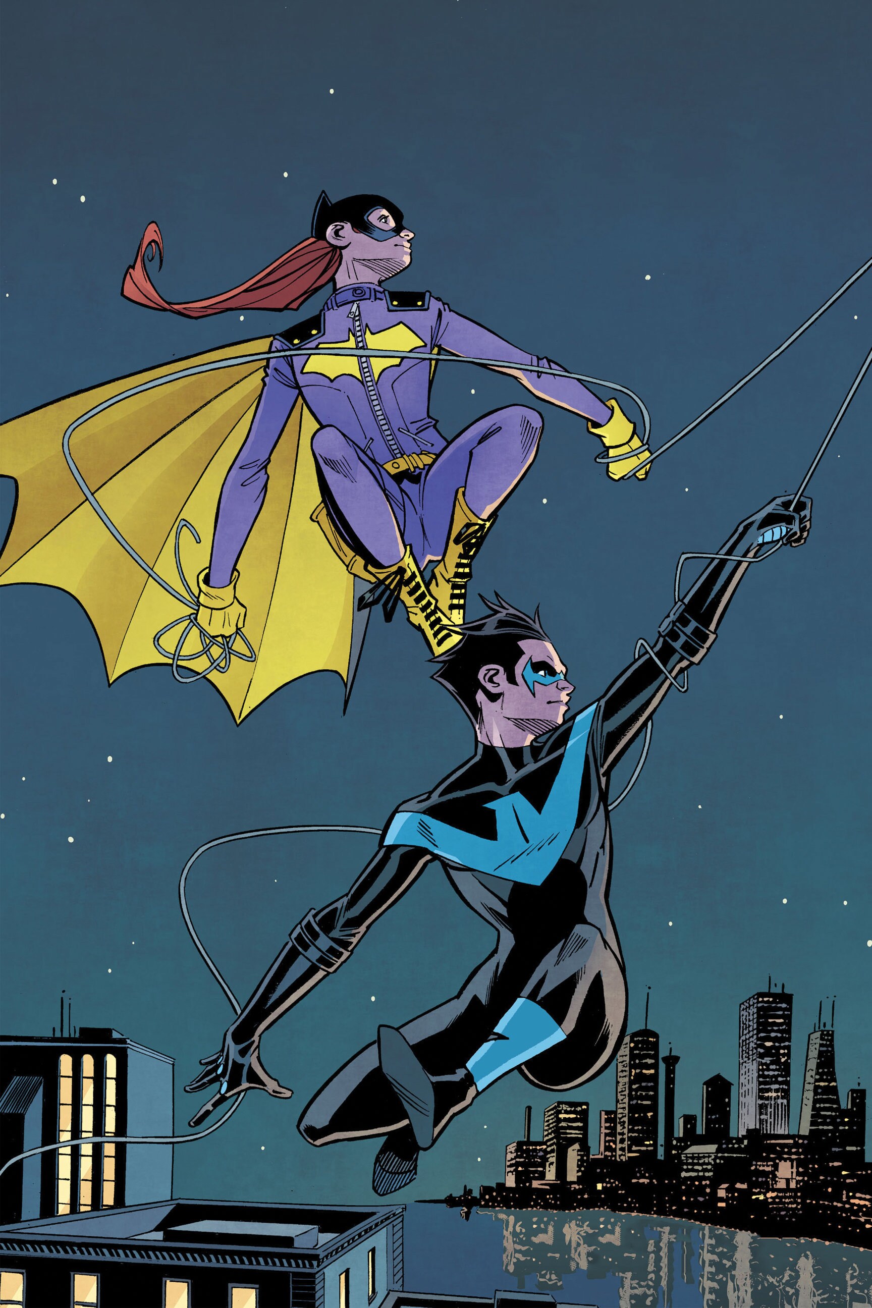 Batgirl Nightwing Swing City Background Poster Etsy