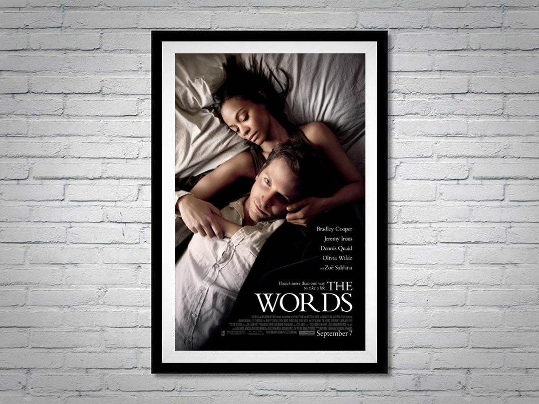 The Words Movie Poster Bradley Cooper Zoe Saldana - Etsy