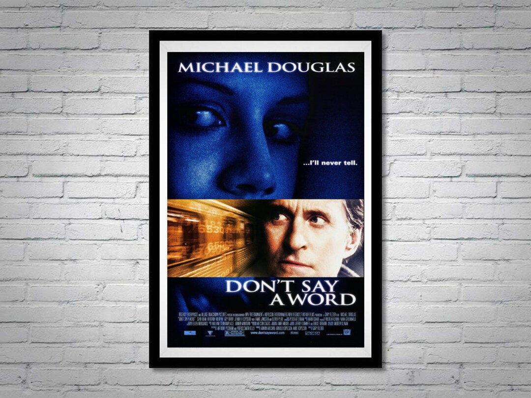 Don't Say a Word Movie Poster Michael Douglas Brittany Murphy - Etsy