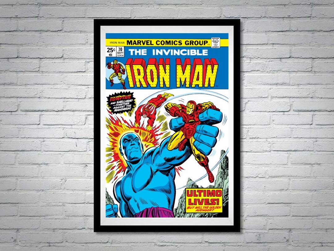 The Invincible Iron Man Comic Book Poster Issue 70 Ultimo Lives Sunfire ...
