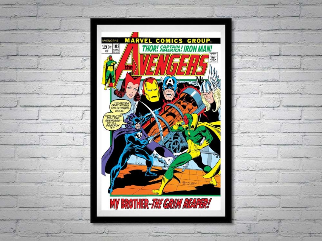 The Avengers Issue 102 Comic Book Poster the Grim Reaper Vision - Etsy