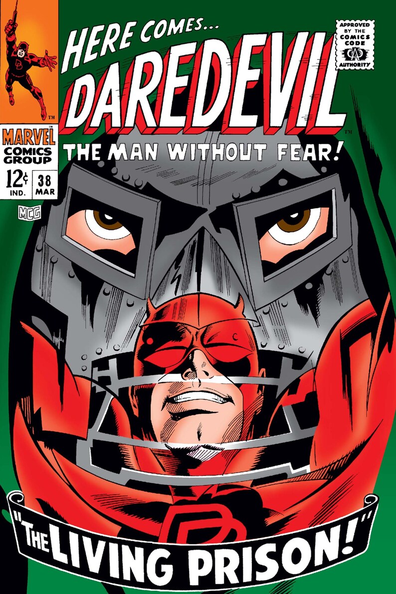 Daredevil the Man Without Fear Comic Book Poster Issue 38 Dr Doom ...