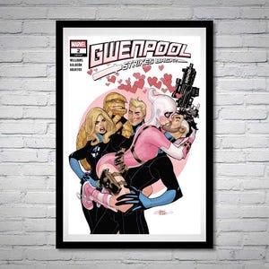 Gwenpool Strikes Back Comic Book Poster Issue 2 Fantastic Four Kiss - Etsy