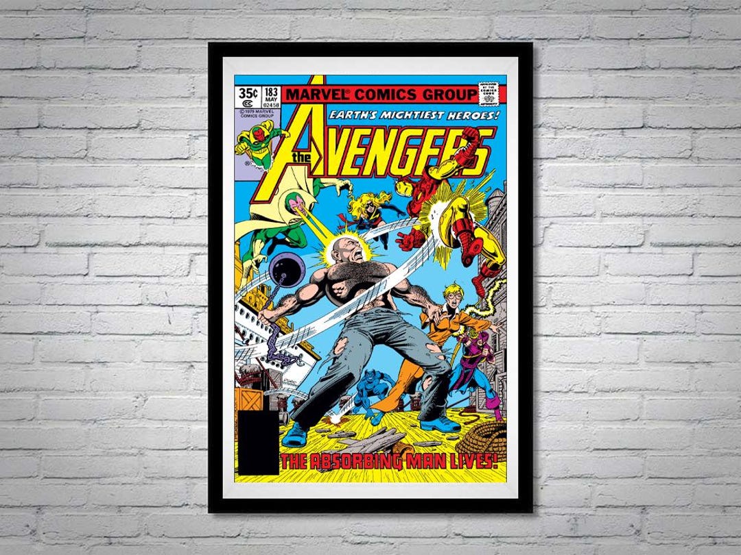 The Avengers Issue 183 Comic Book Poster Absorbing Man Lives - Etsy